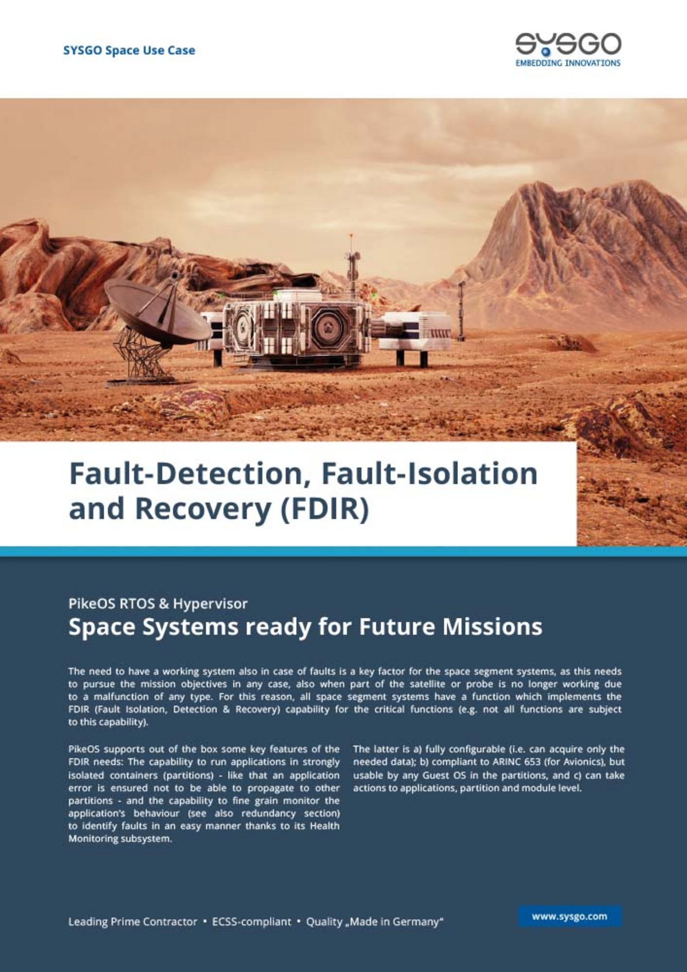 Fault Detection Fault Isolation And Recovery Fdir Sysgo